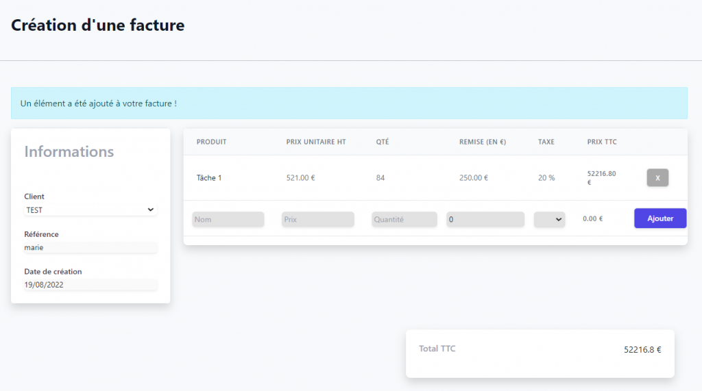 Tutoriel logiciel de facturation et CRM – étape 5 : Créer une facture