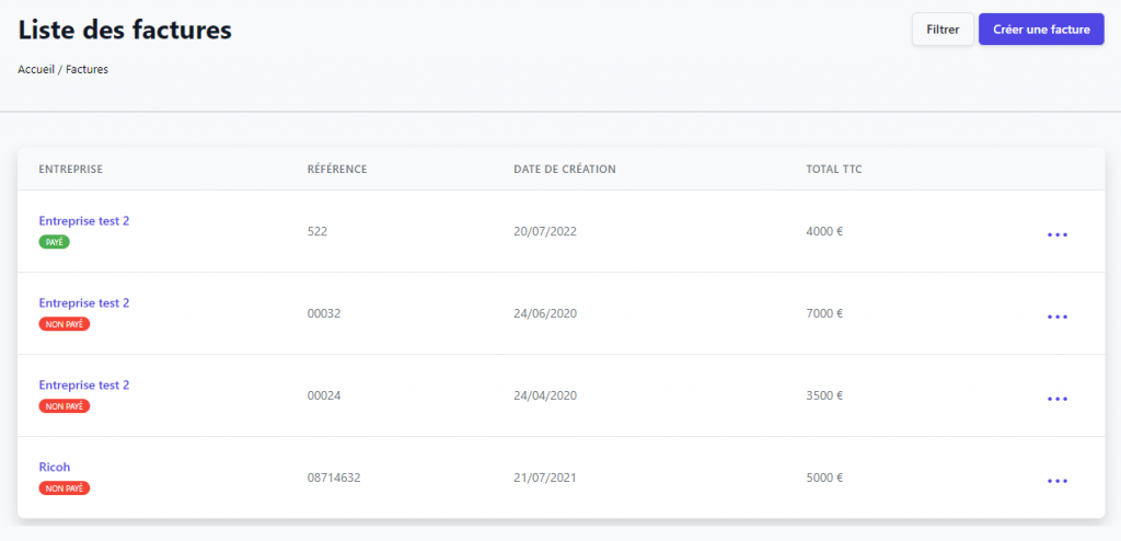 Tutoriel logiciel de facturation et CRM – étape 5 : Créer une facture